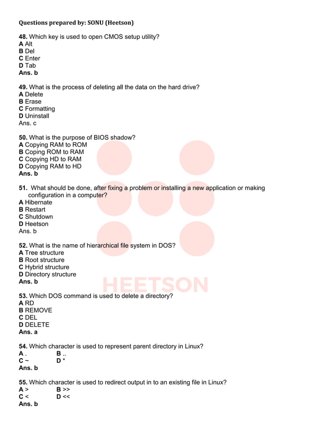 Bharat Skills COPA Question Bank with Answers | PDF