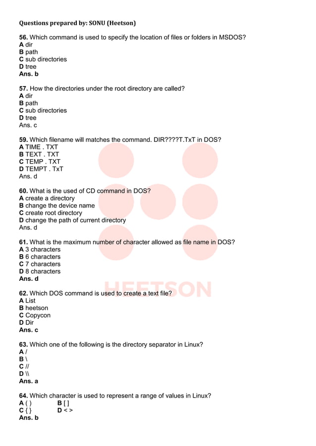 Bharat Skills COPA Question Bank with Answers | PDF