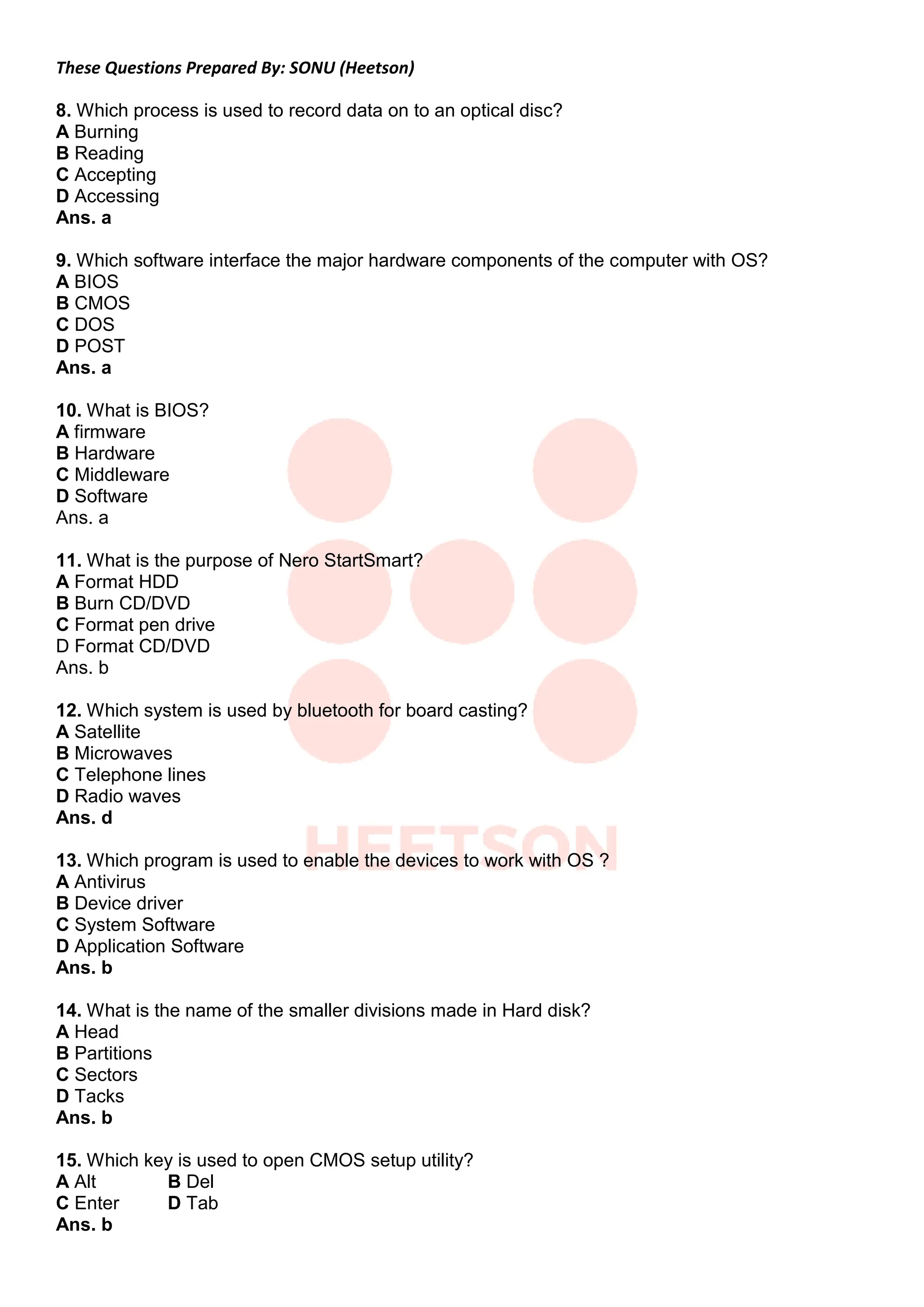 COPA Theory Question Chapter 1 Computer MCQ | PDF