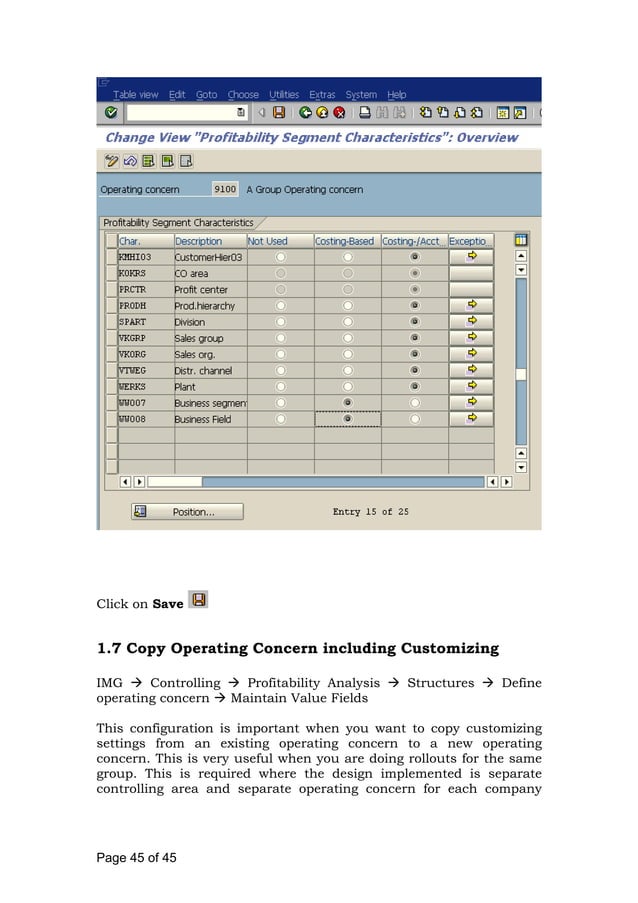 Copa configuration | PDF