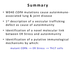 COPA mutations impair Golgi-ER transport causing hereditary autoimmune ...