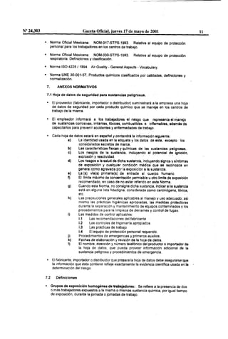 Copanit 43 2001sobresustanciasquimicas | PDF
