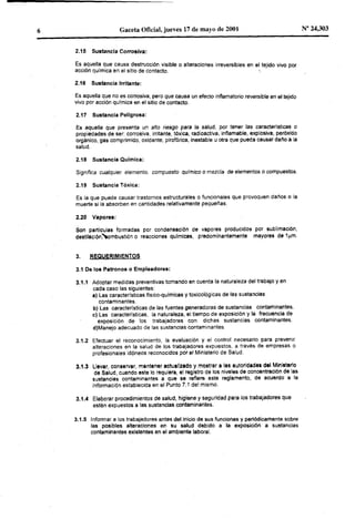 Copanit 43 2001sobresustanciasquimicas | PDF