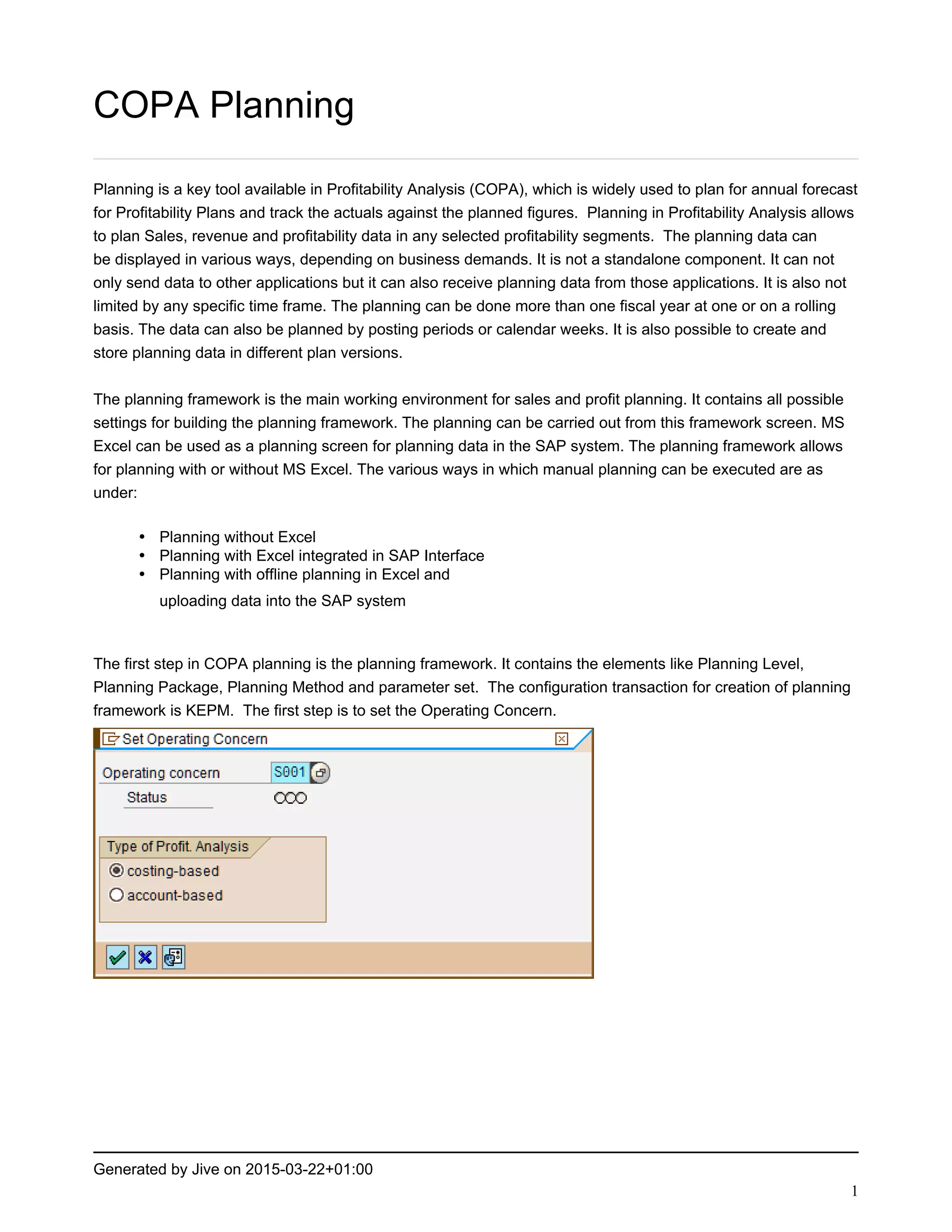 Copa planning star3 | PDF