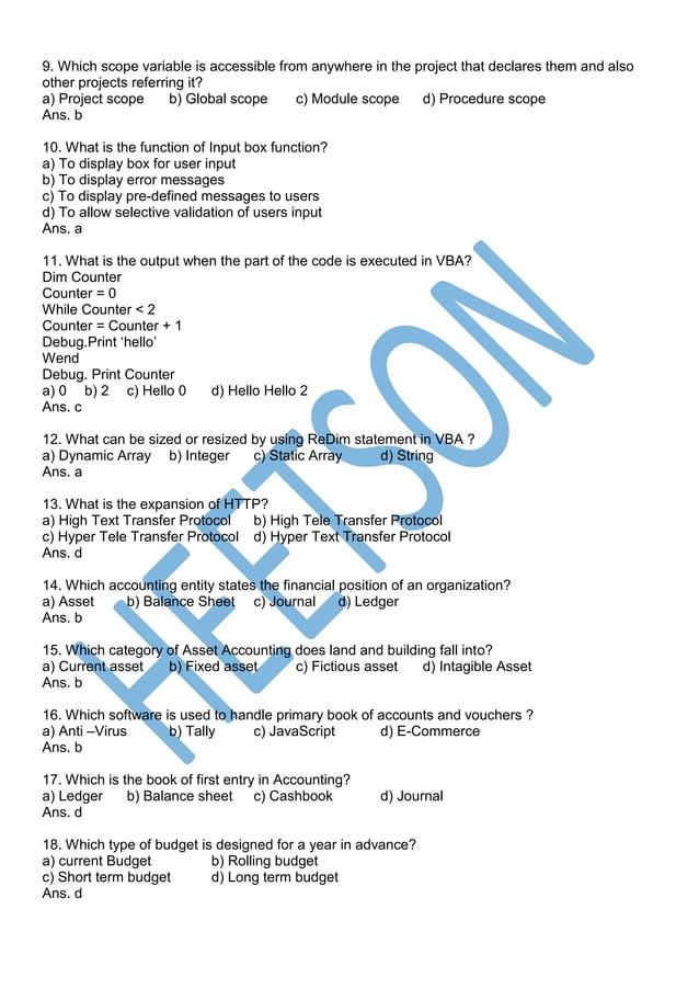 COPA Practice Set (Previous Year Question Paper) | PDF | Programming Languages | Computing