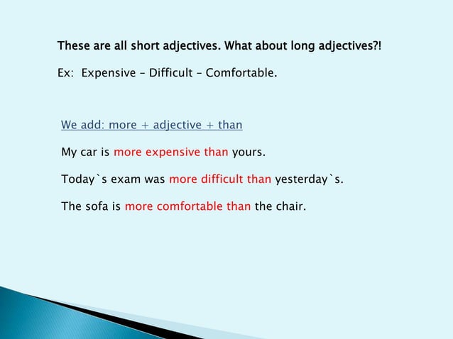 Comparative adjectives presentation/ 3 Grade | PPTX