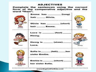 Comparative adjectives presentation/ 3 Grade | PPTX