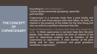 Coparcenary in Hindu Law | PPTX