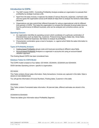 Copa realignment | PDF | Business Accounting & Finance | Business