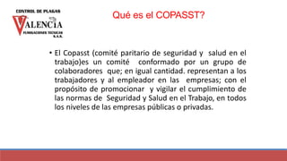 funciones y responsabilidades comite paritarios salud ocupacional | PPTX