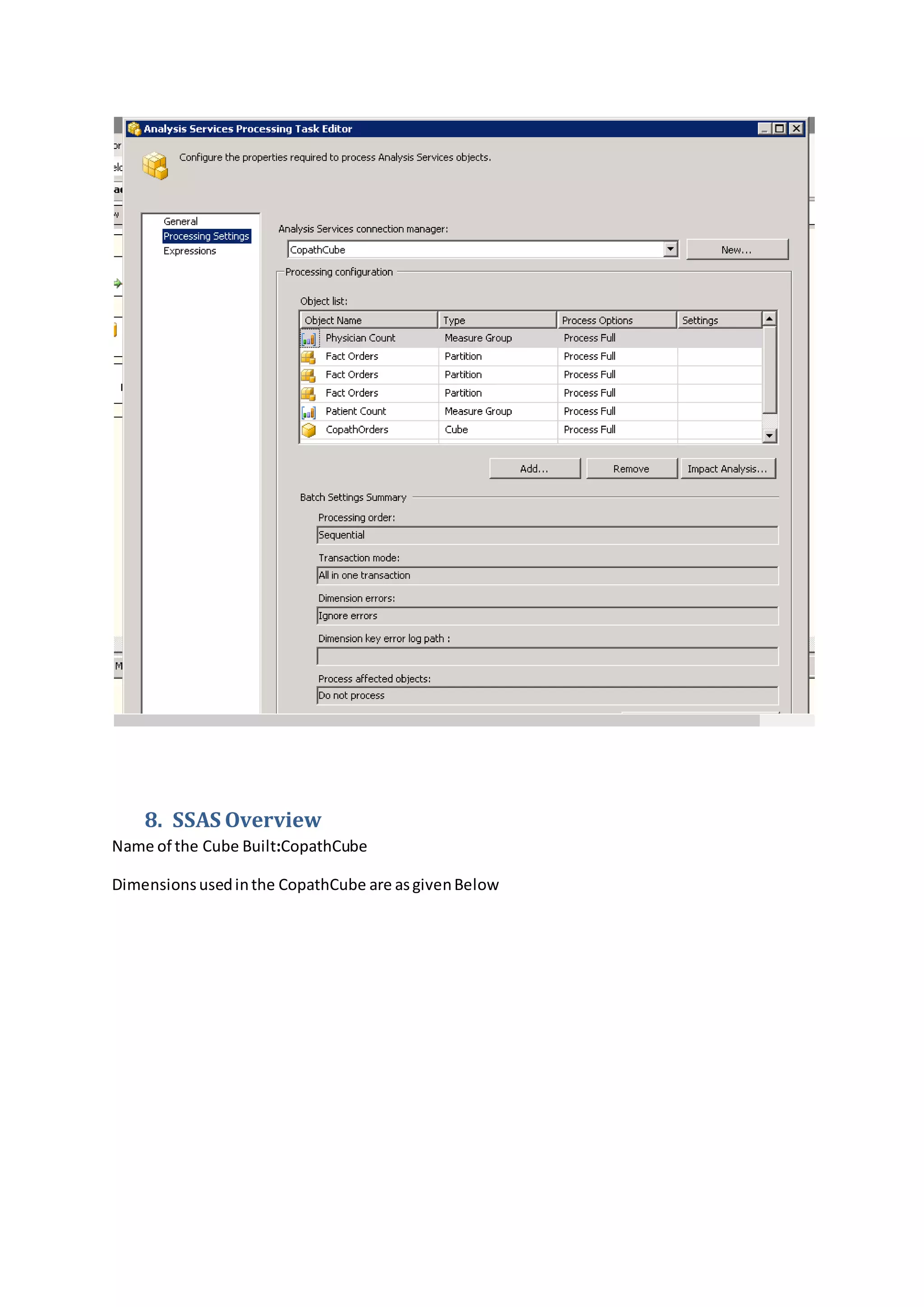 SSAS Copath ETL Document | PDF