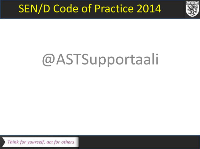 SEN Code of Practice Changes- 2014 | PPT