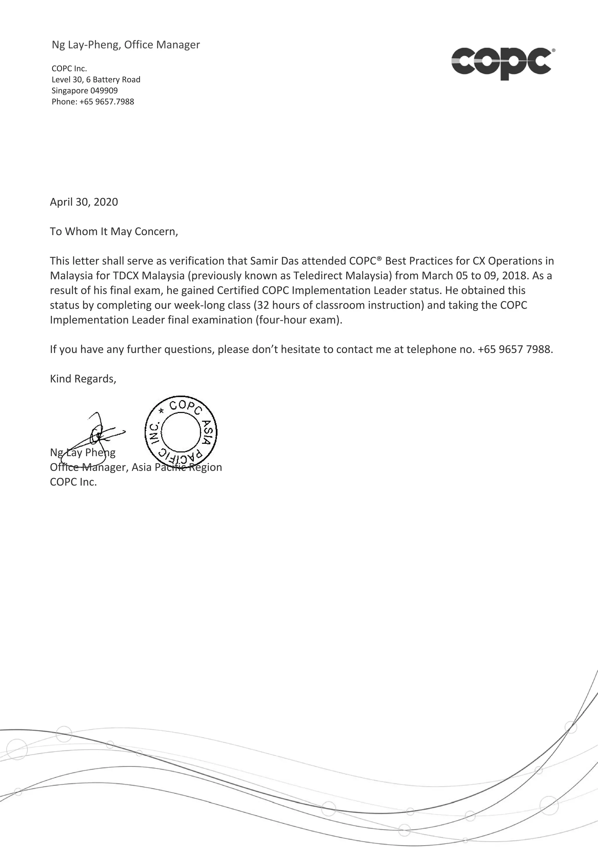 COPC Training Verification | PDF