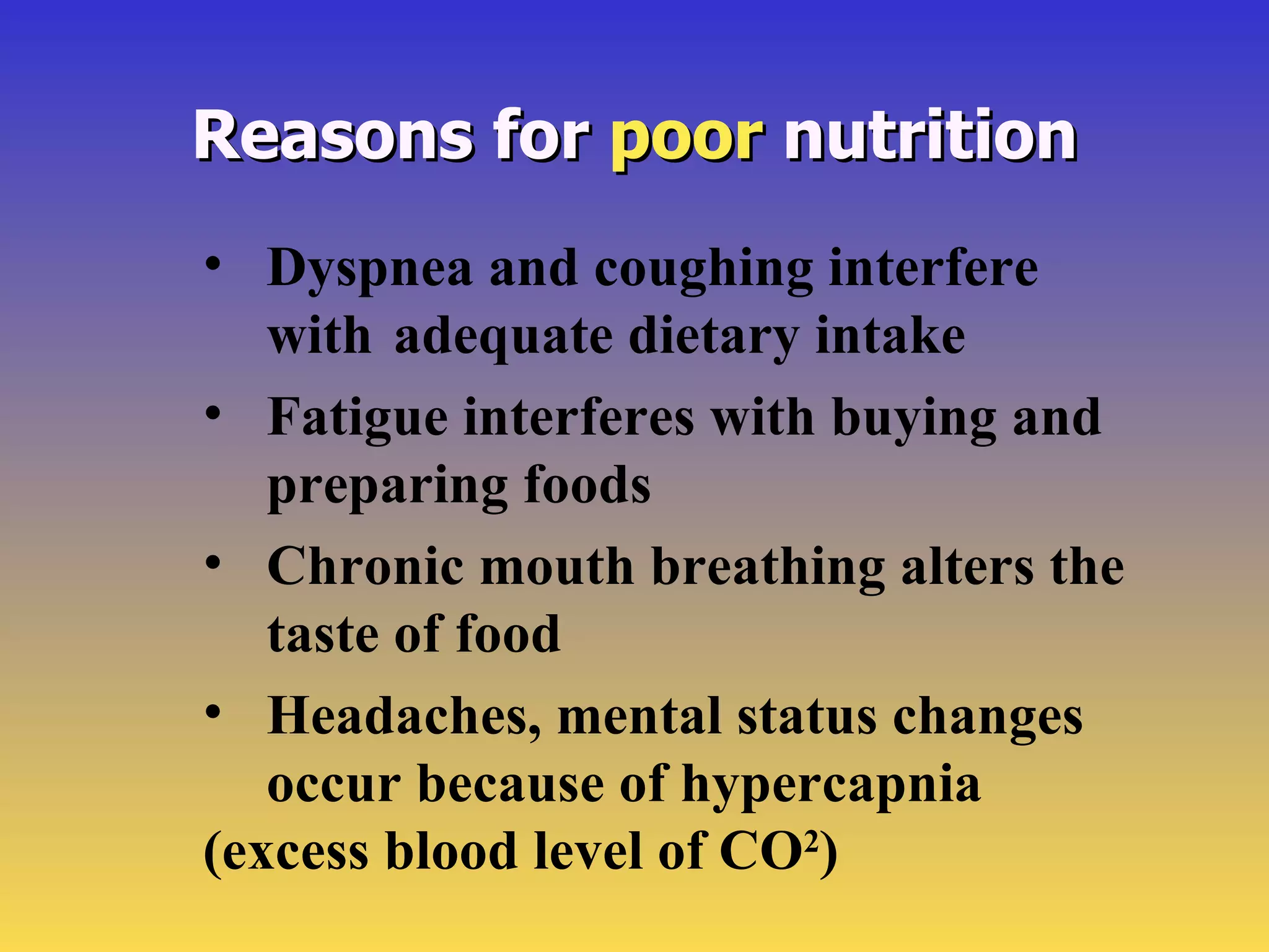 COPD: A Nutritional Challenge | PPT