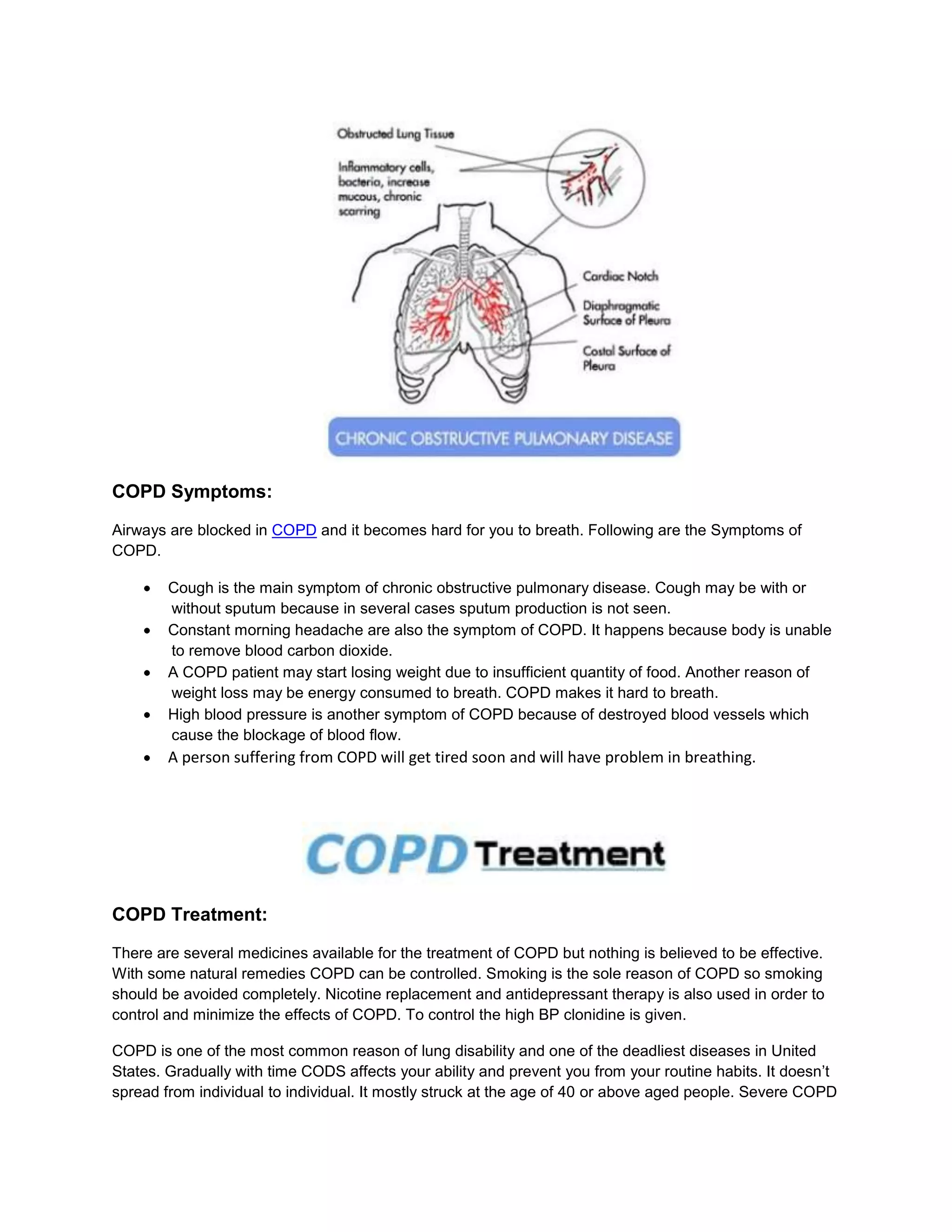COPD | DOCX | Lung and Respiratory Health | Diseases and Conditions