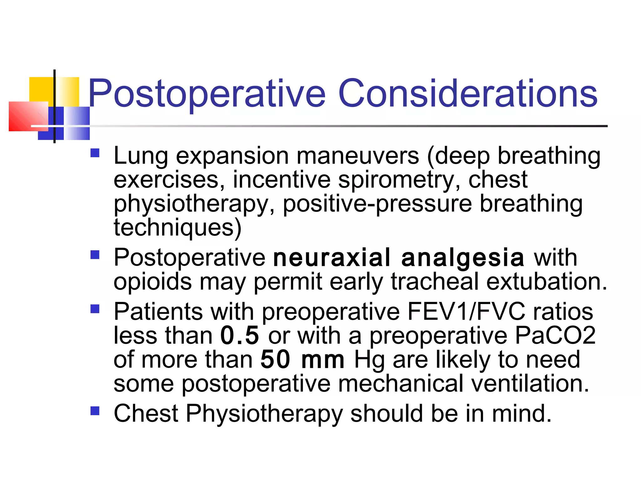 Anesthesia Management in COPD Patients | PPT