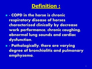 chronic obstructive pulmonary disease in equine | PPT