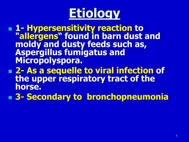 chronic obstructive pulmonary disease in equine | PPT