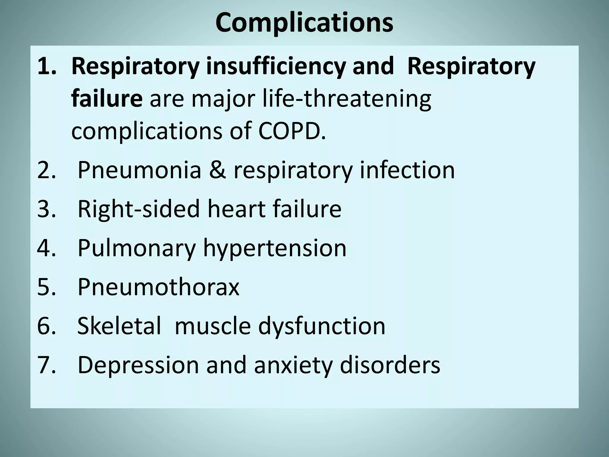 Chronic obstructive pulmonary disorders COPD | PPTX