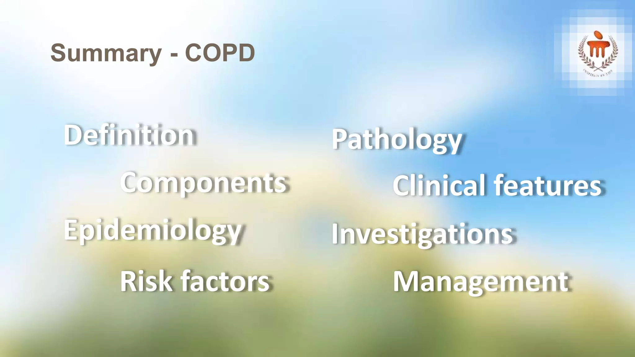 COPD - Chronic Obstructive Pulmonary Disease | PPTX