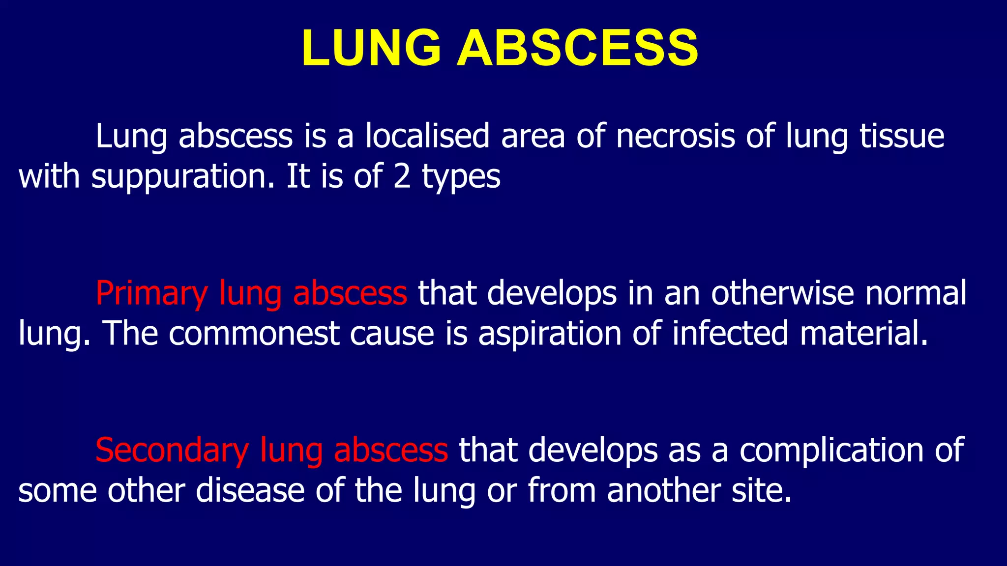 LUNG ABSCESS | PPTX