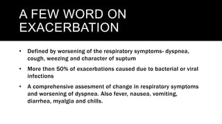 chronic obstructive pulmonary disease management | PPTX