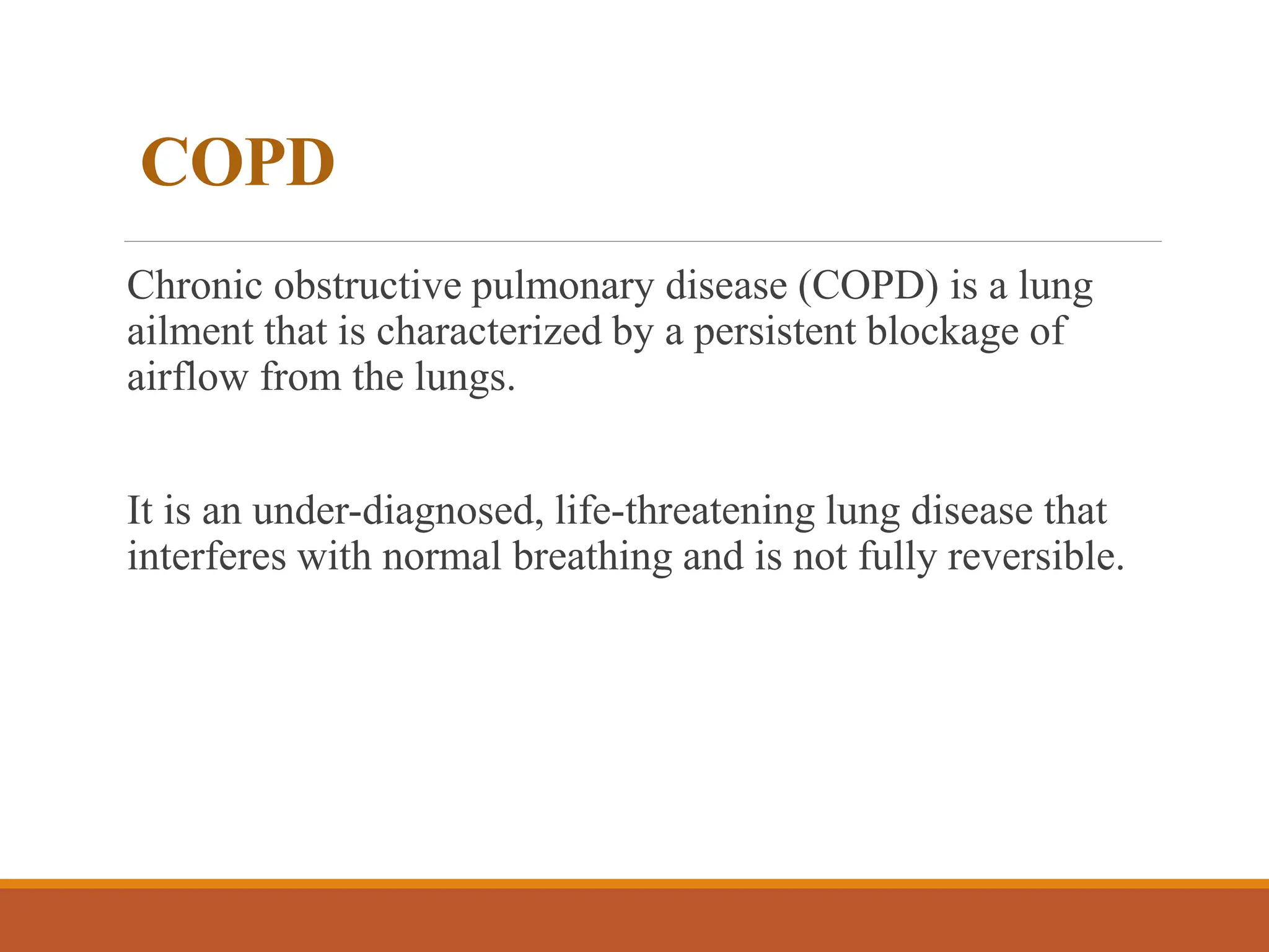 Presentation on COPD (Chronic Obstructive Pulmonary Disease) | Jindal ...