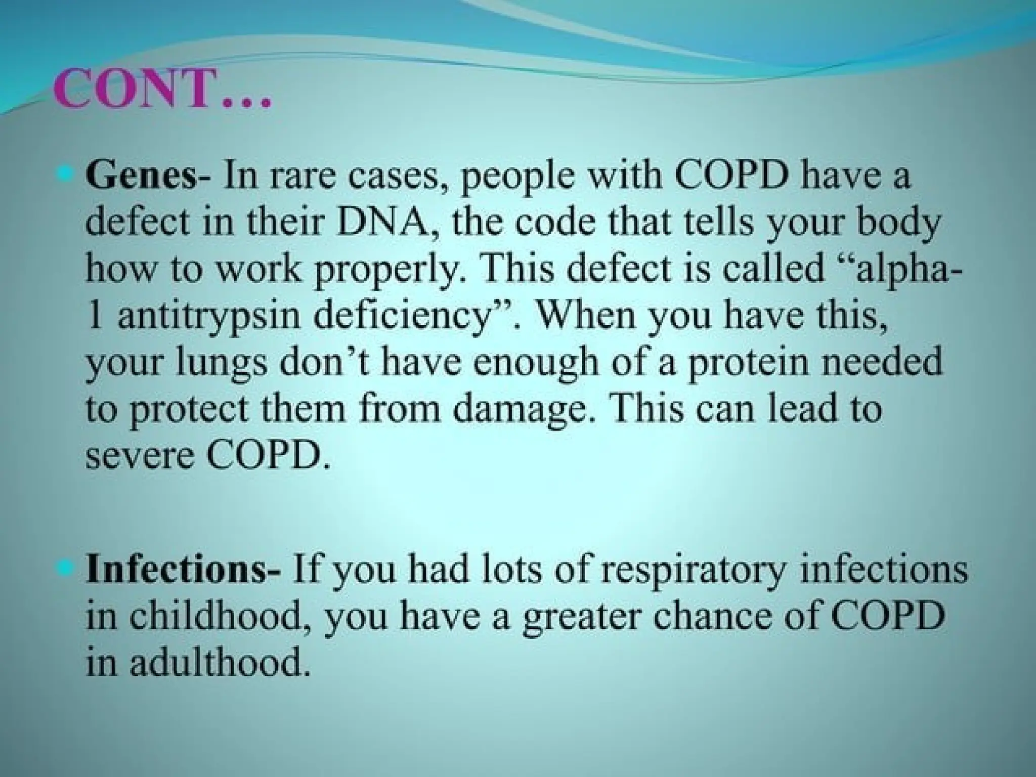 COPD COPD, or chronic obstructive pulmonary disease, is a condition ...