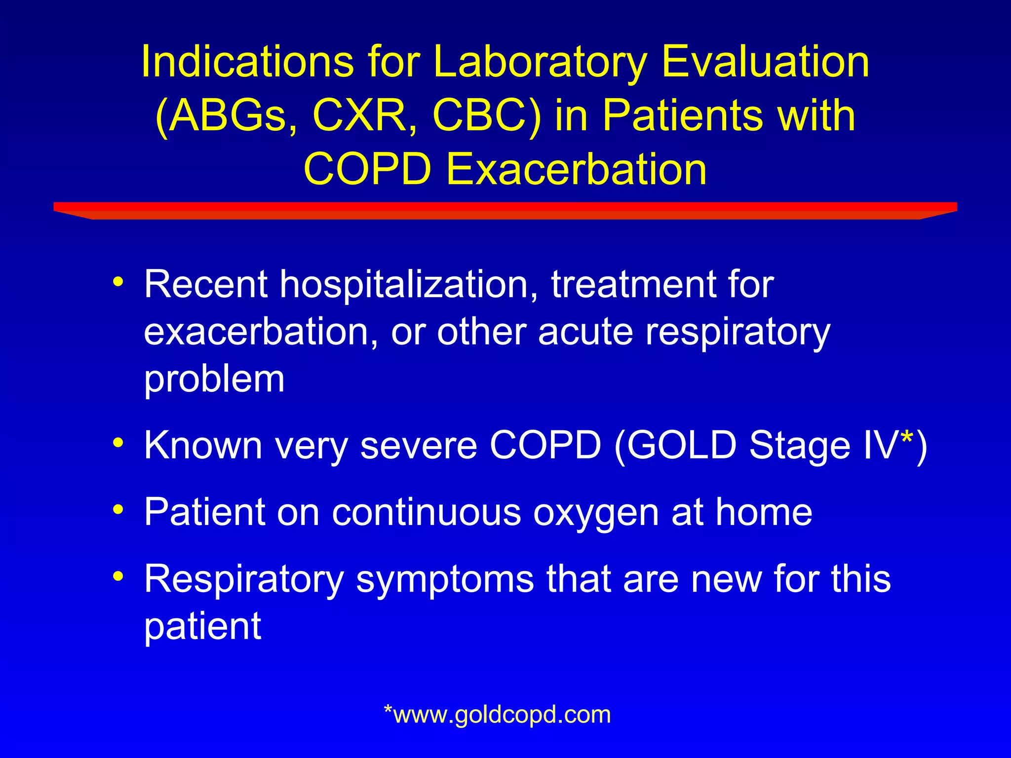 COPD Exacerbations: Significance, Assessment, and Current Management | PPT