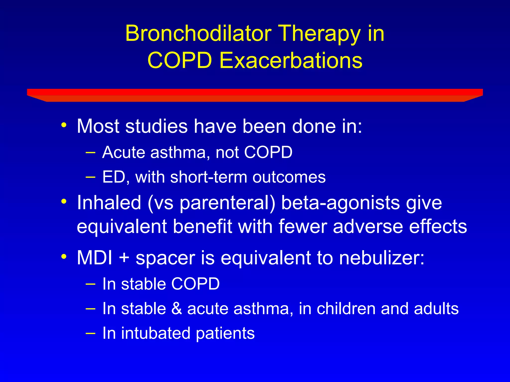 COPD Exacerbations: Significance, Assessment, and Current Management | PPT