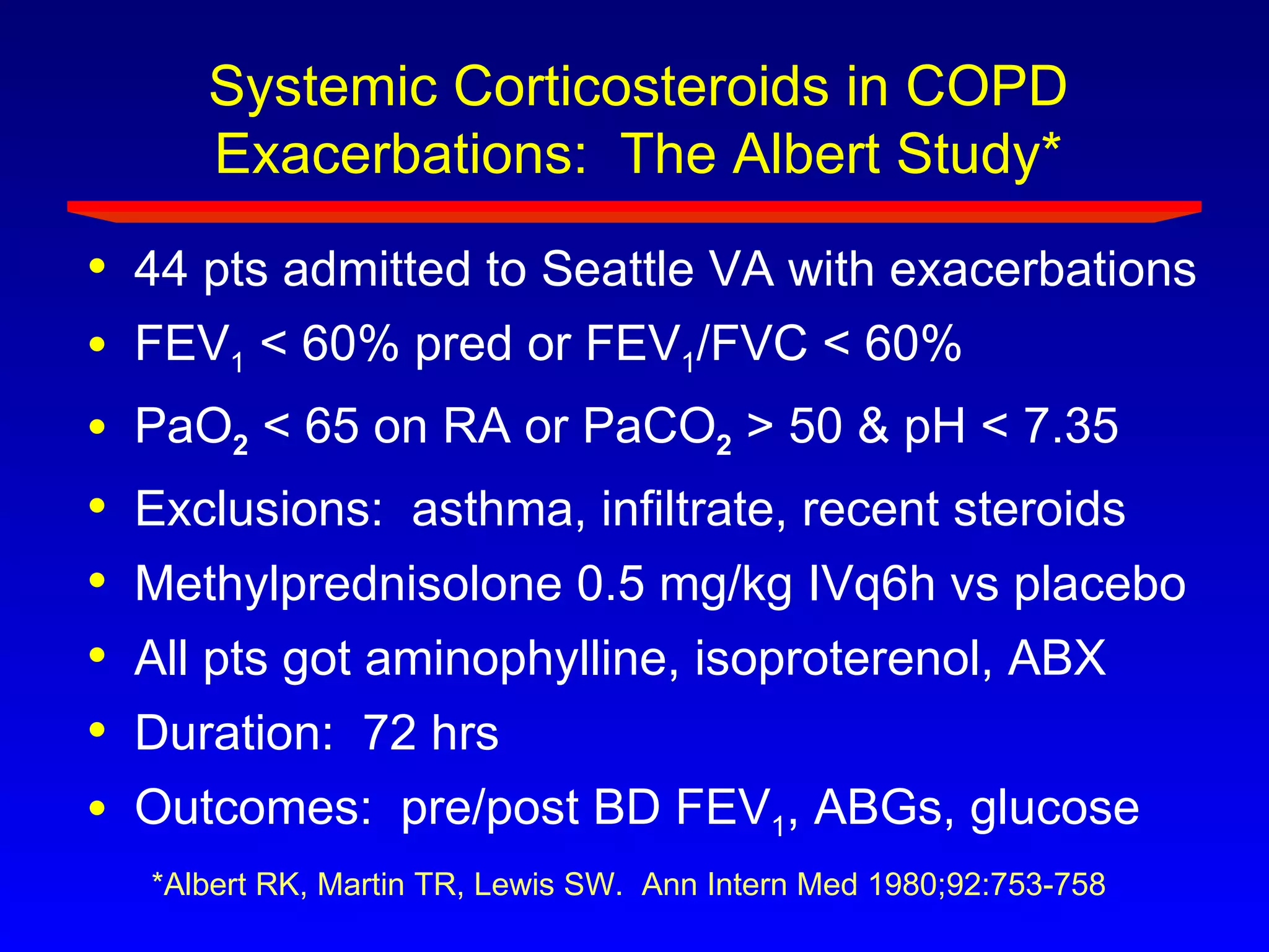 COPD Exacerbations: Significance, Assessment, and Current Management | PPT