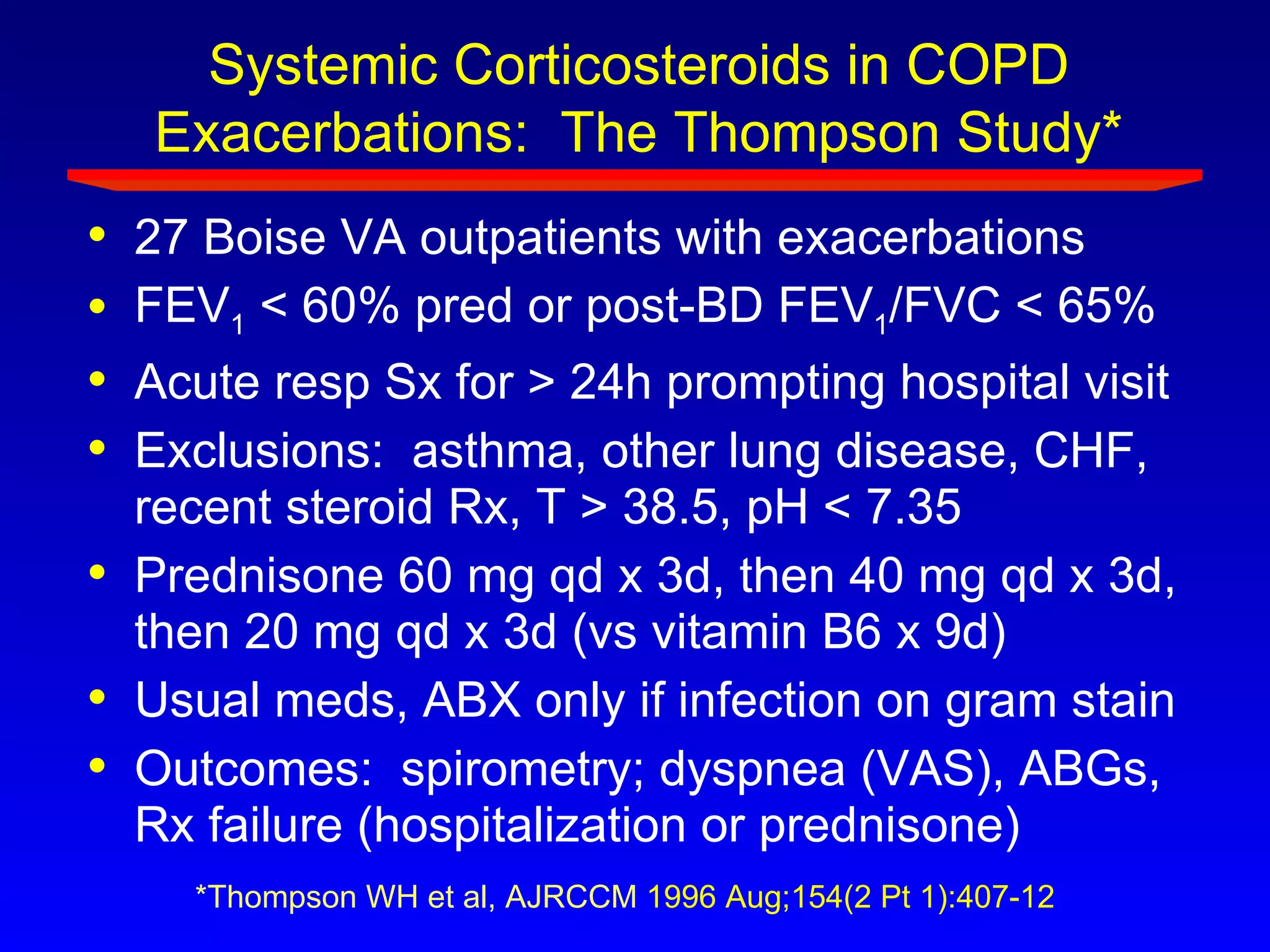 Copd Exacerbations Significance Assessment And Current Management Ppt