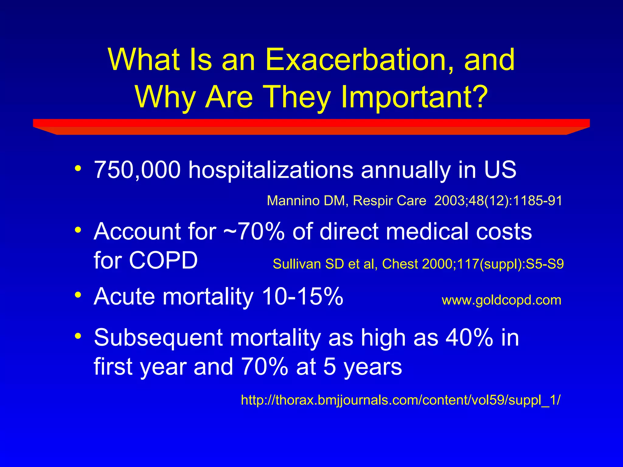 COPD Exacerbations: Significance, Assessment, and Current Management | PPT