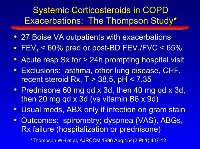 Copd Exacerbations Significance Assessment And Current Management Ppt