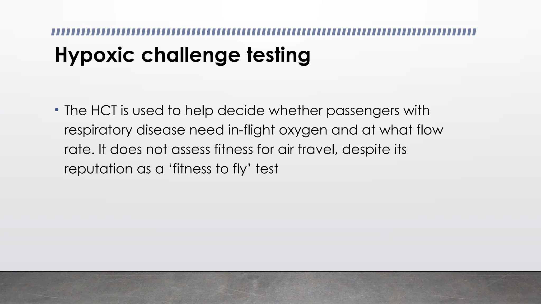 COPD Assessment for air travel in aviation | PPTX