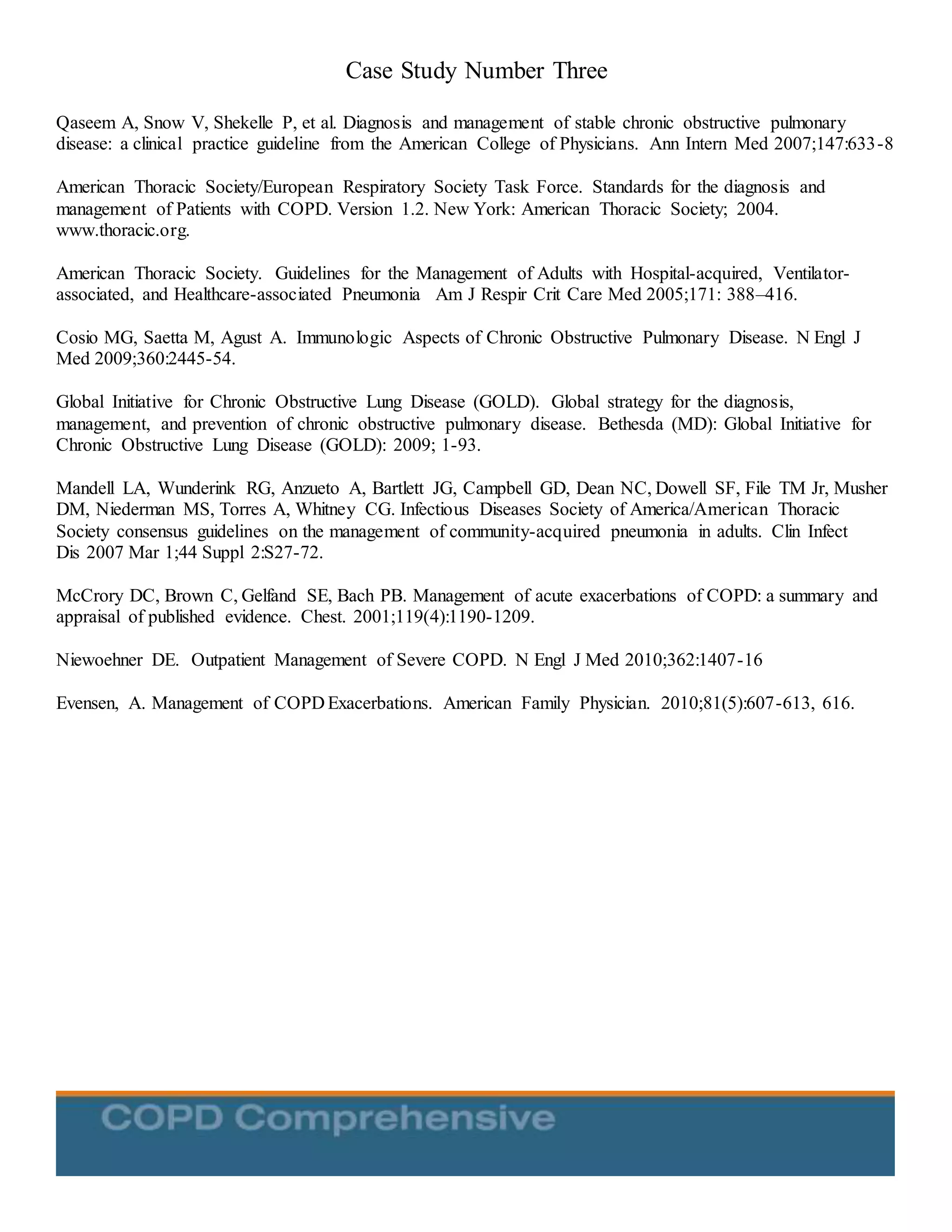 Copd case study-numberthree | PDF