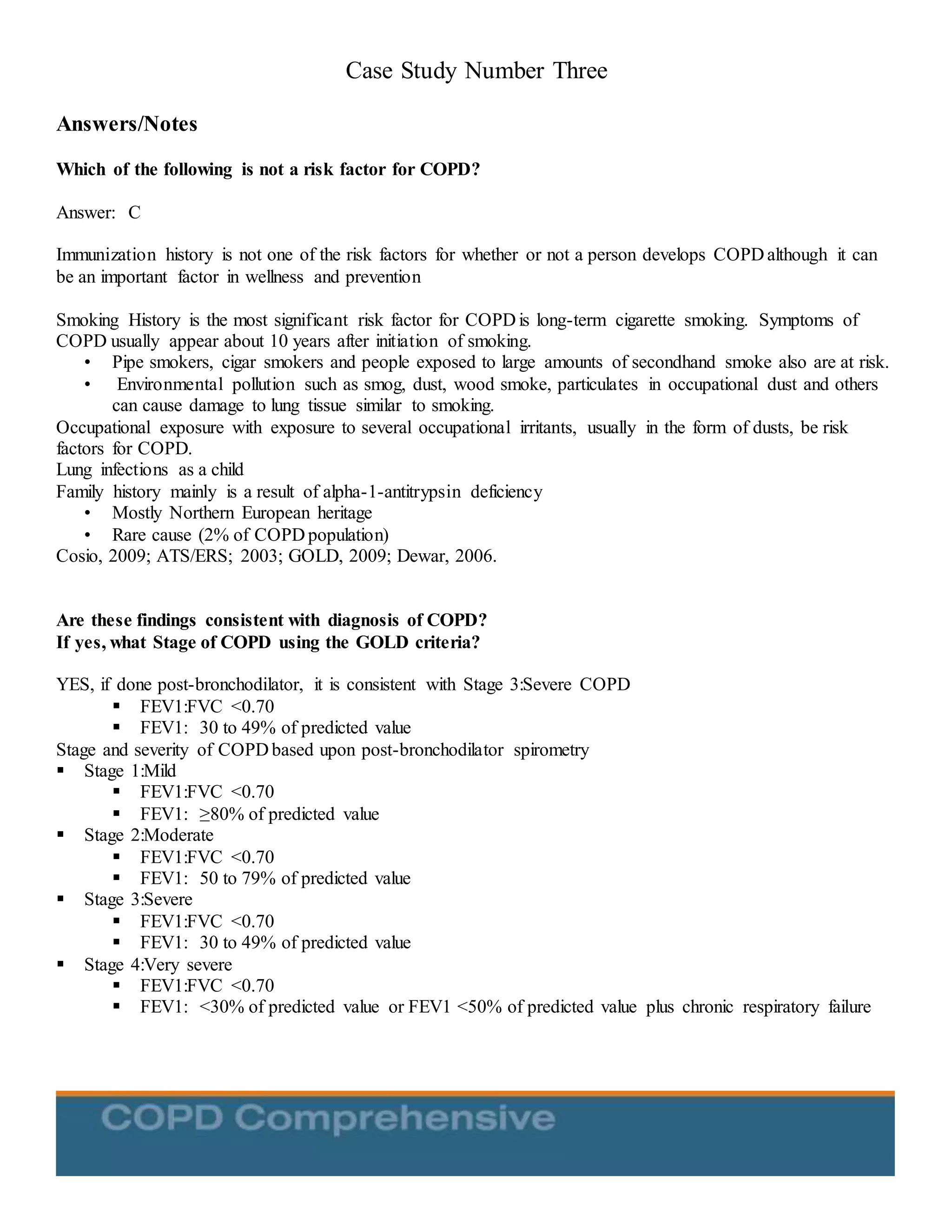 Copd case study-numberthree | PDF