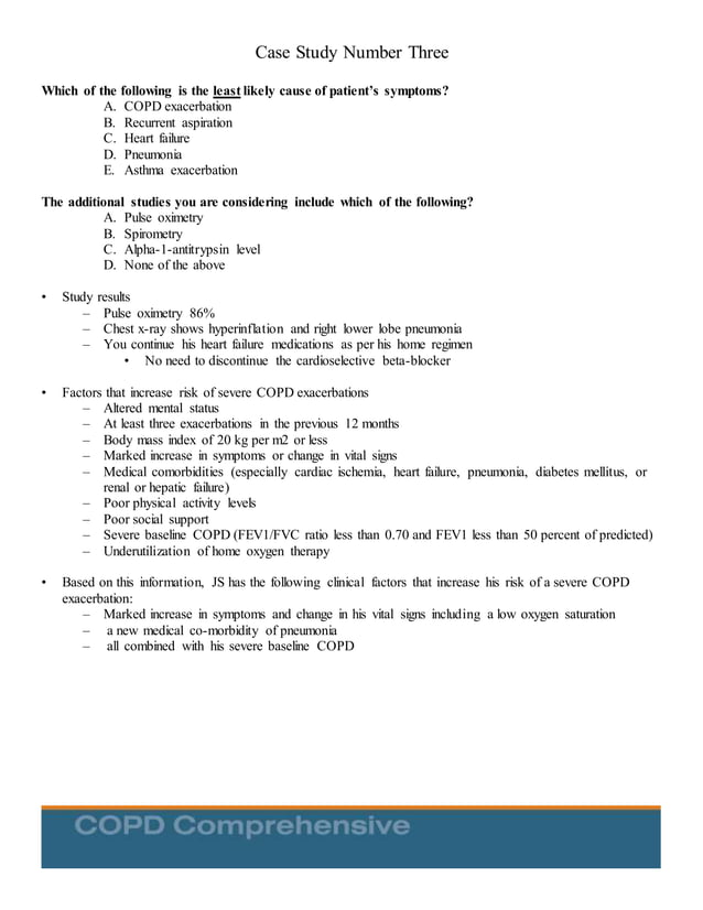 Copd case study-numberthree | PDF