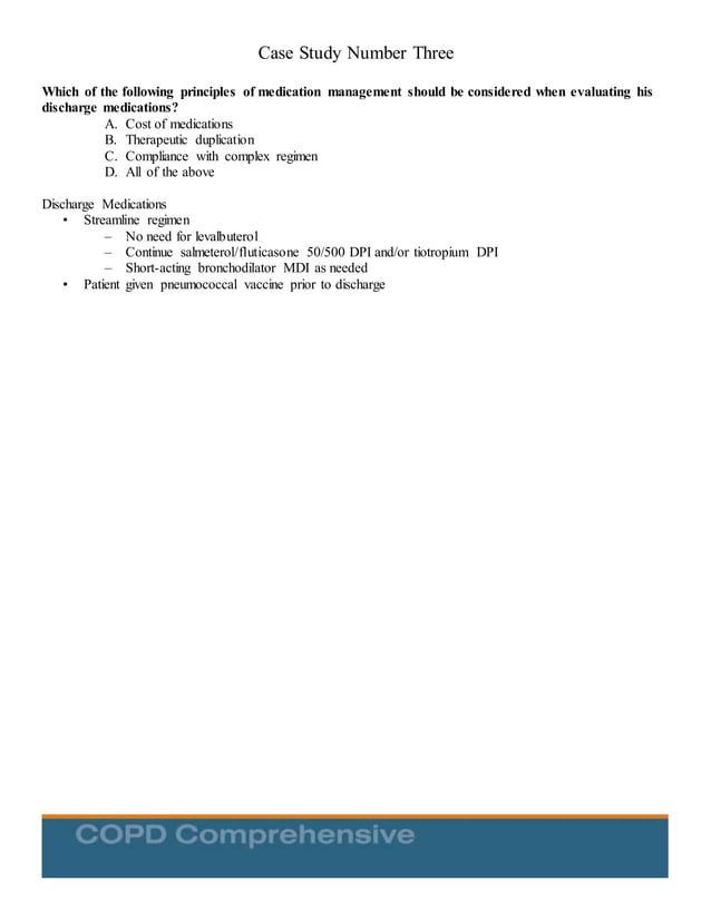 Copd case study-numberthree | PDF
