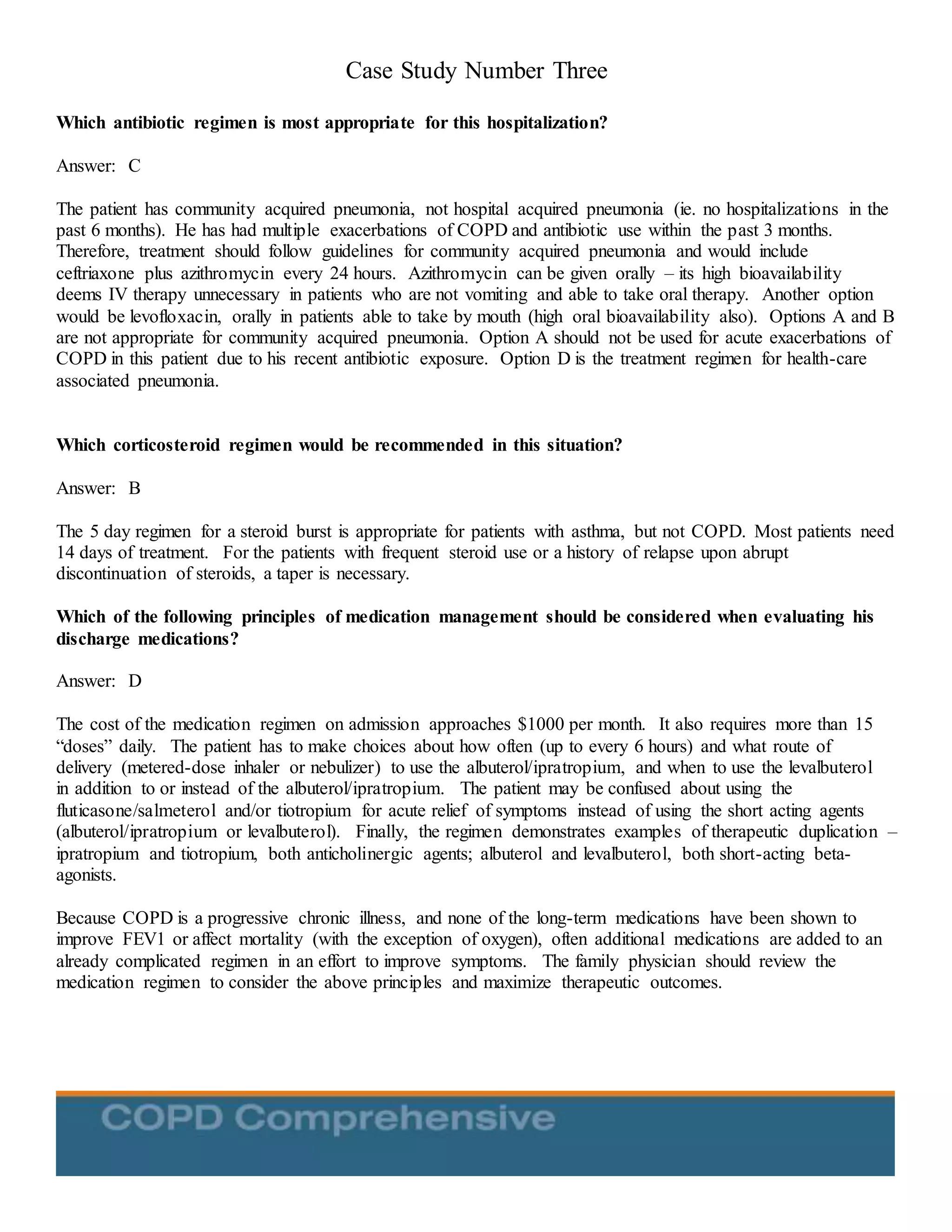 Copd case study-numberthree | PDF