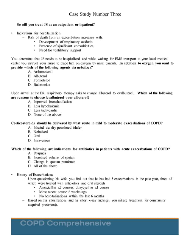 Copd case study-numberthree | PDF