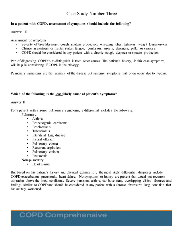 Copd case study-numberthree | PDF