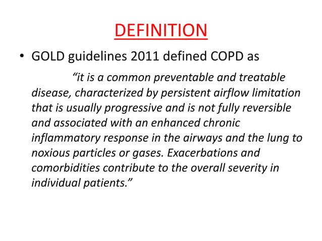 COPD definition, phenotypes, epidemiology | PPTX