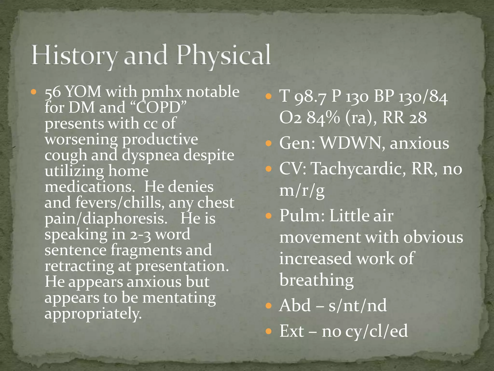 Copd exacerbation | PPTX