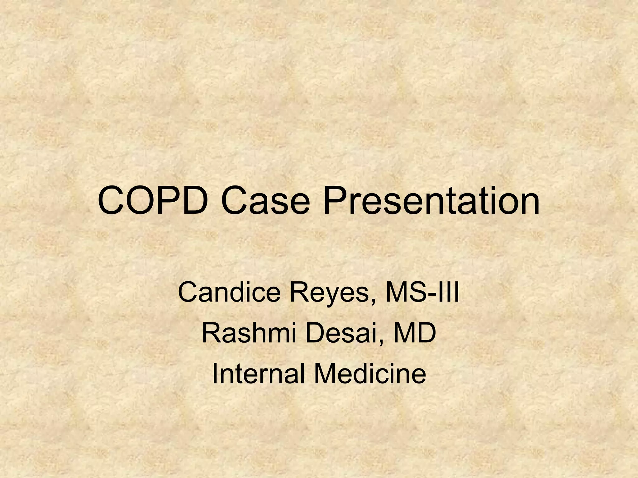 Chronic Obstructive Pulmonary Disease Exacerbation | PPT