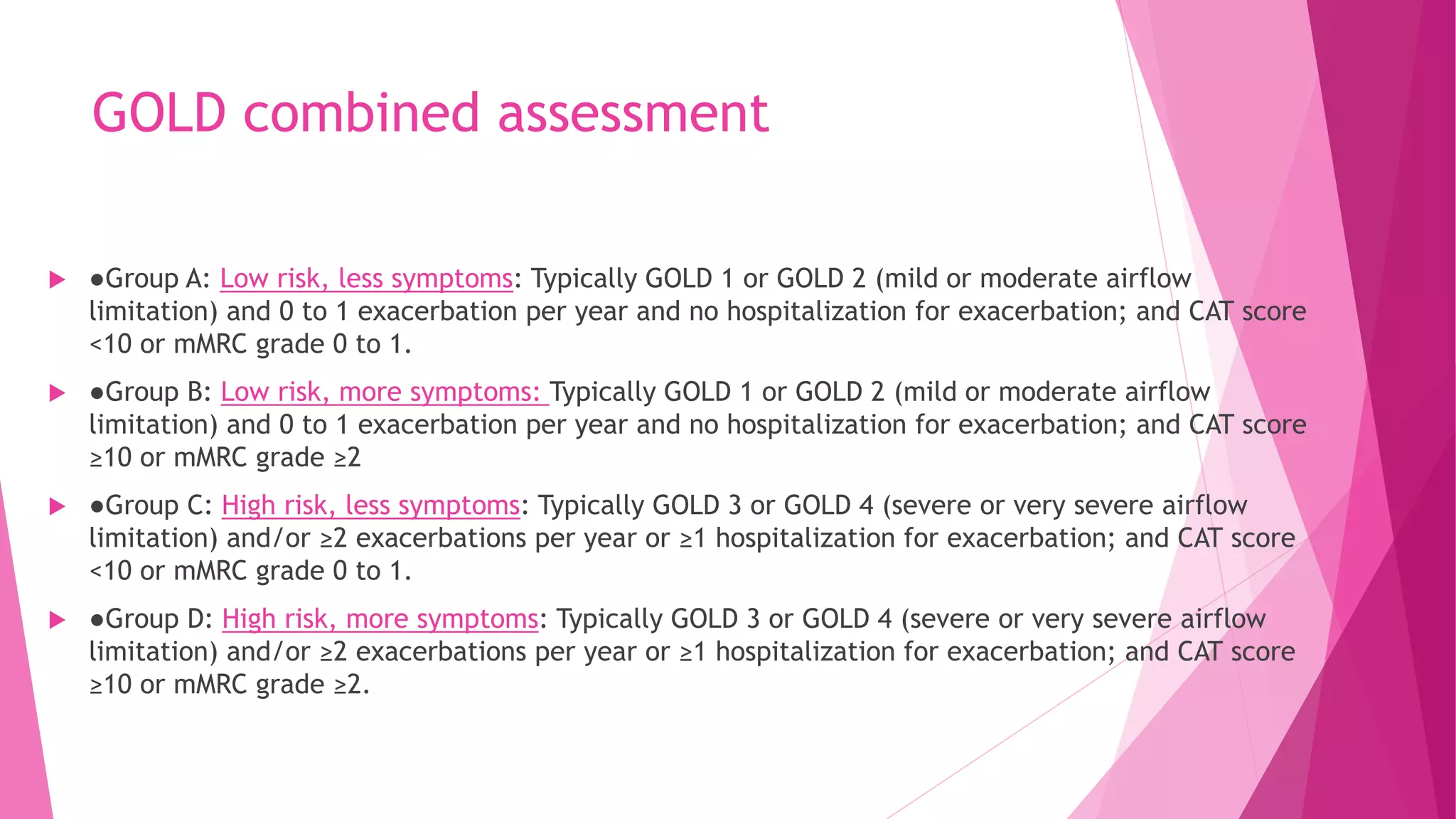 Copd grading and management guidelines | PPTX