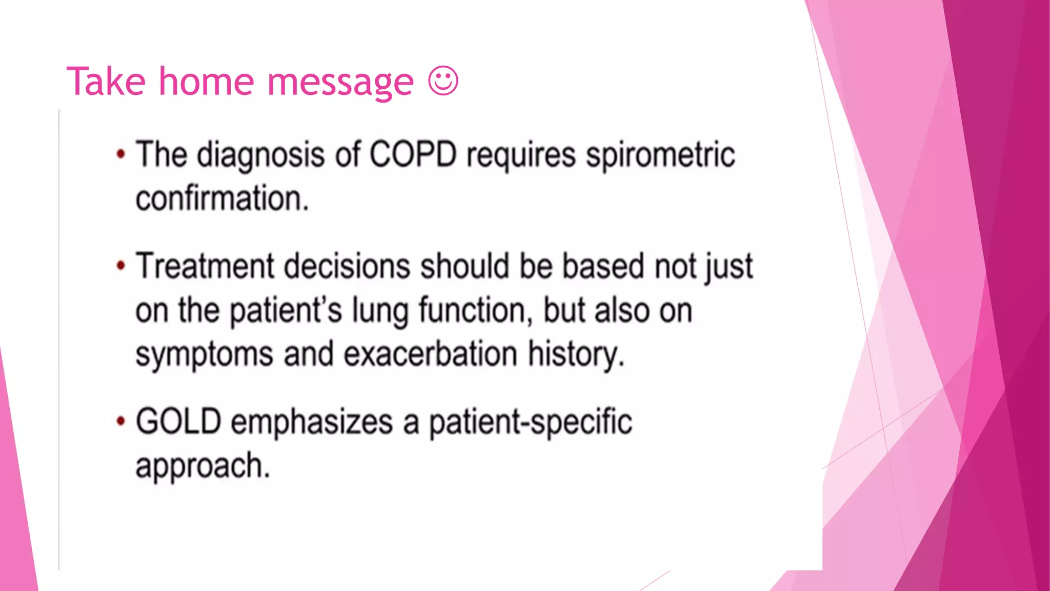 Copd grading and management guidelines | PPTX