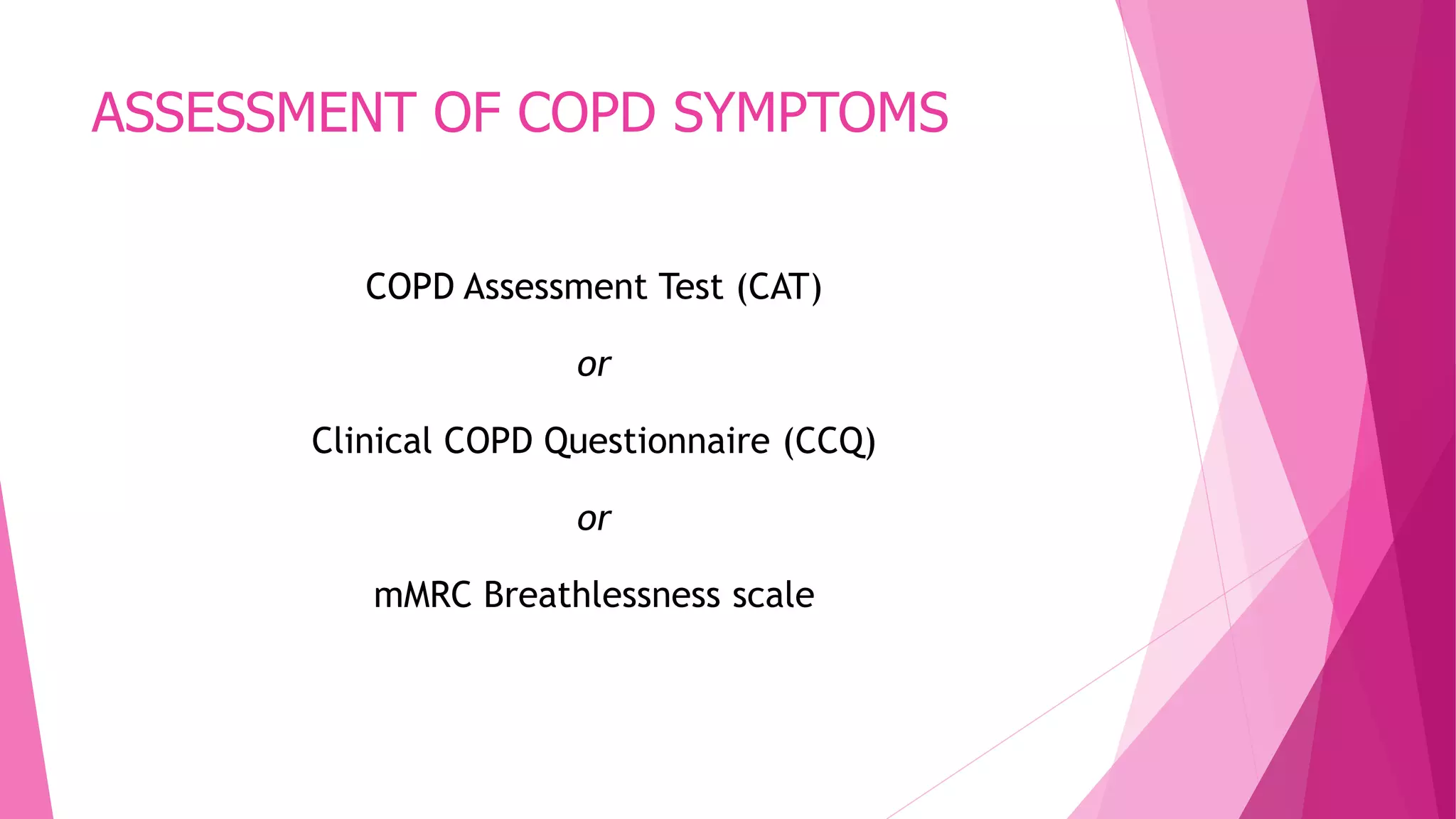 Copd grading and management guidelines | PPTX