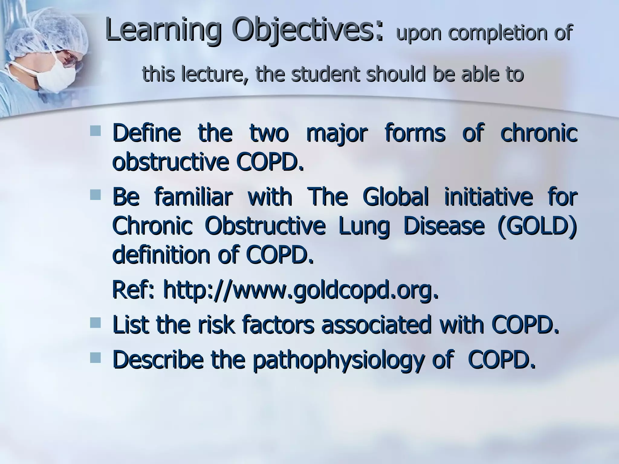 Copd lecture notes | PPT