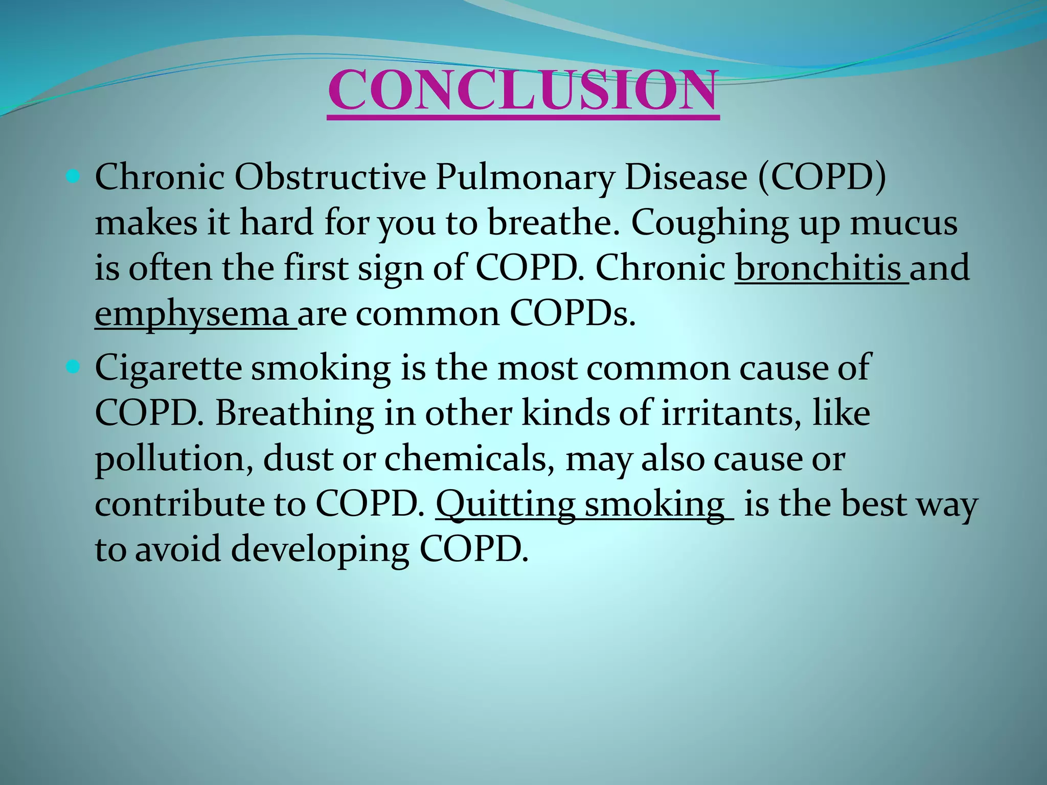 Chronic obstructive pulmonary disease (COPD)- Preeti sharma | PPTX
